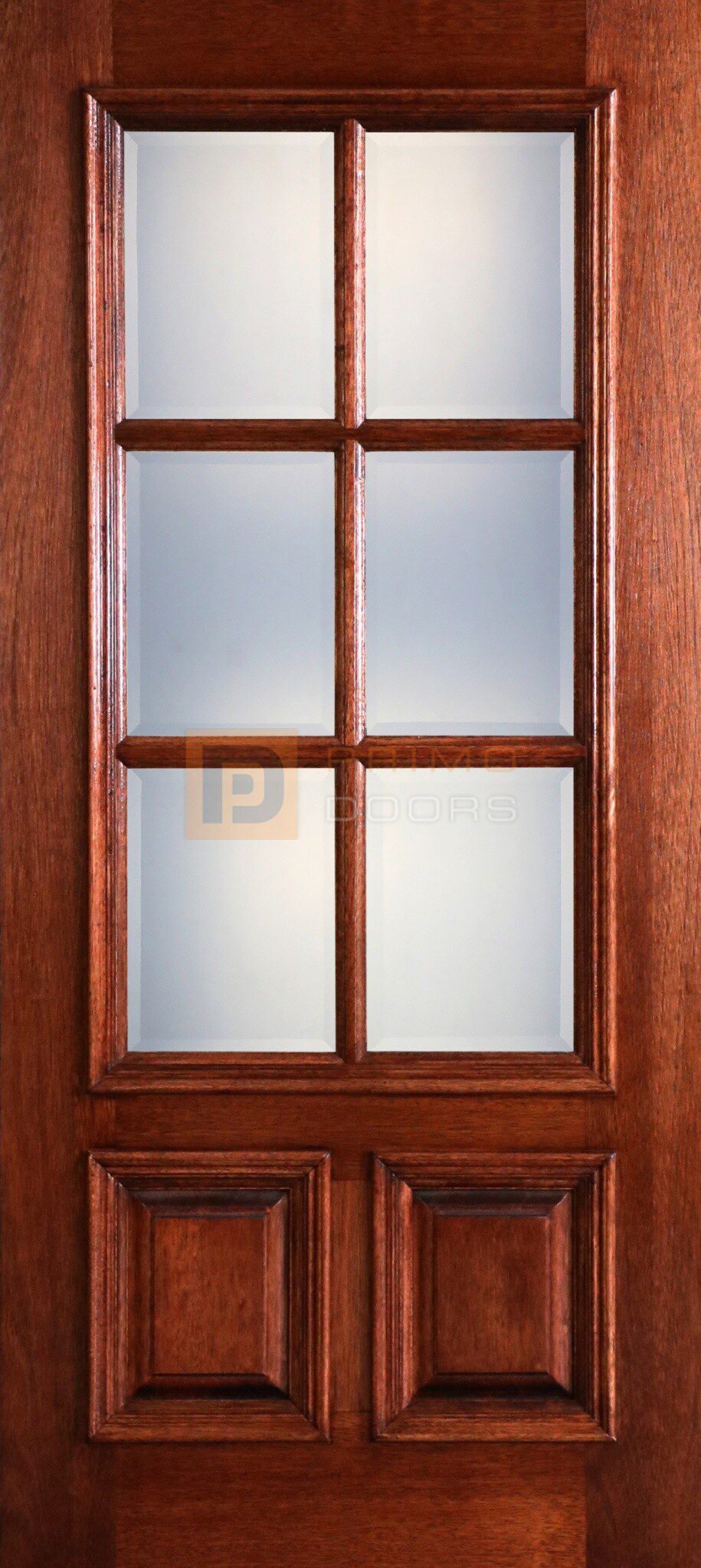 6′ 8″ Mahogany Wood Front Door True Divided Light – Primo Doors ...