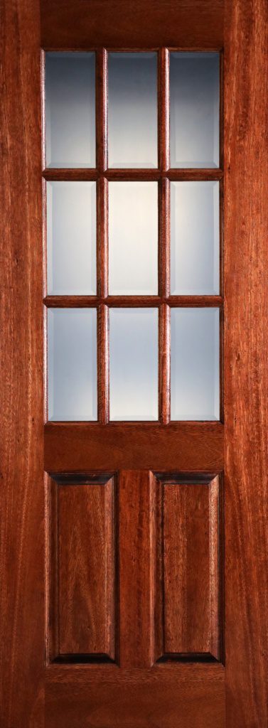 8′ Mahogany Wood Single Front Door with True Divided Light – Primo ...